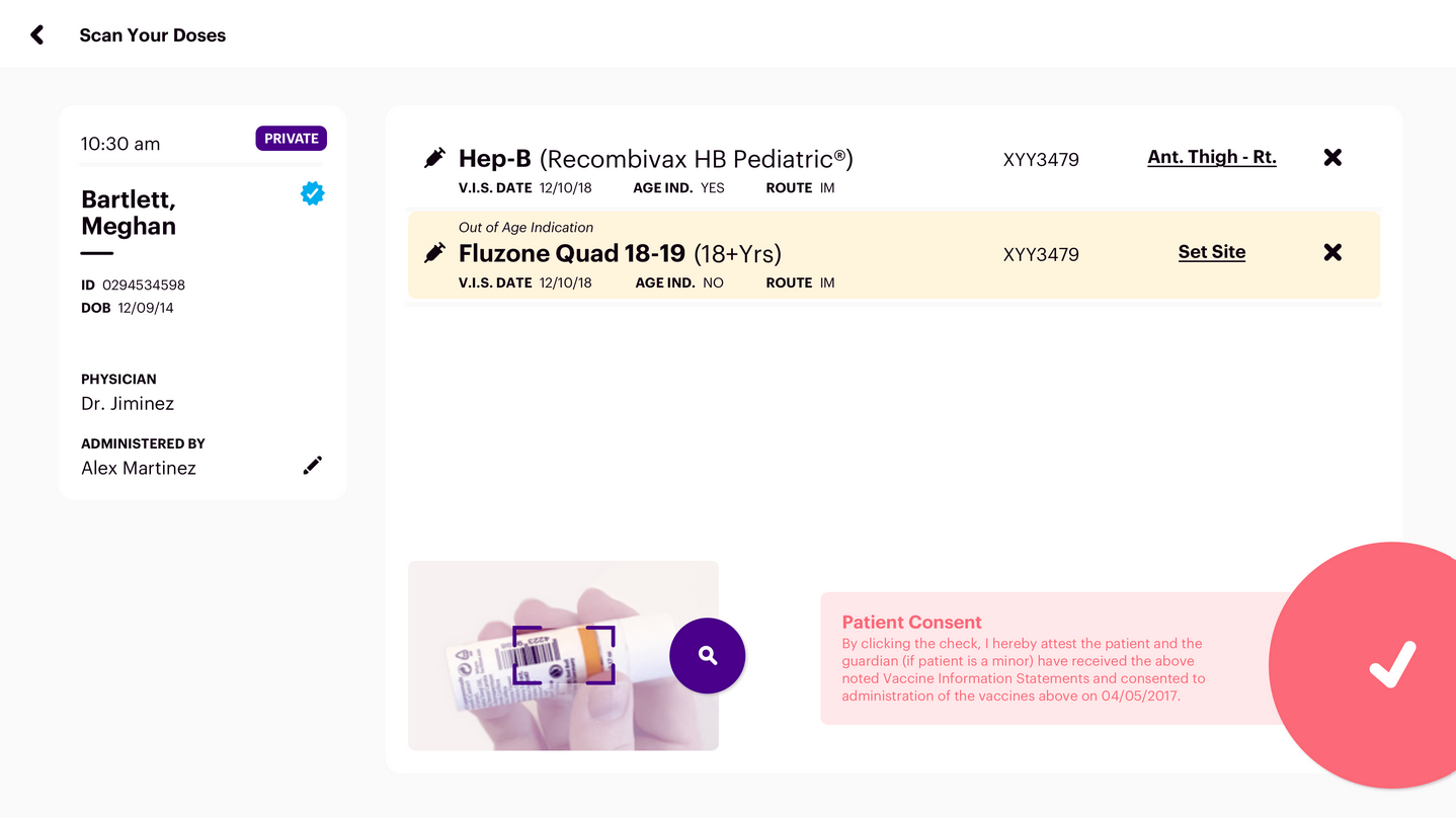 Checking Out Doses on the VaxCare Hub